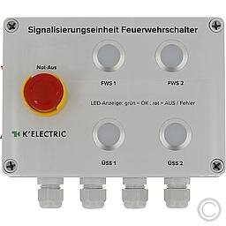 KELECTRIC Fernmeldeeinheit für 2 Feuerwehrschalter FME mit NOT-AUS, 13